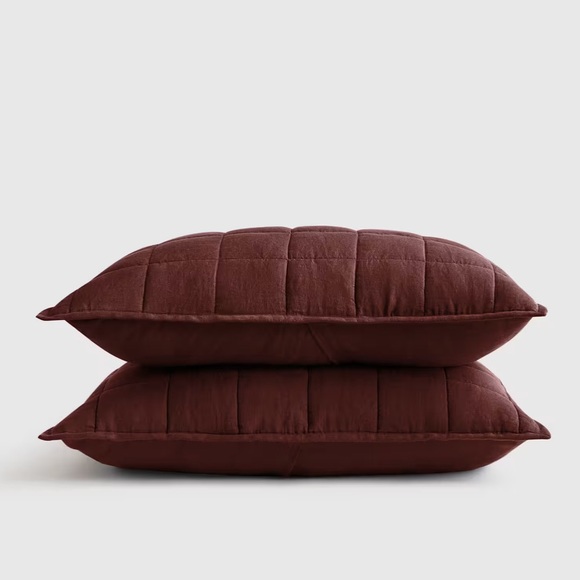 Quince | Bedding | Nwt Quince European Linen Box Quilted Sham Set ...